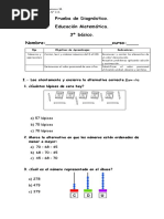 Prueba Numeros Ordinales | PDF