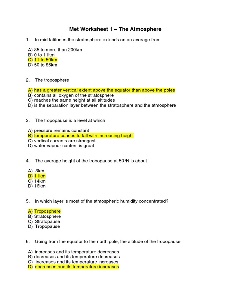 Understanding Atmospheric Layers: A Review of Temperature, Pressure and ...