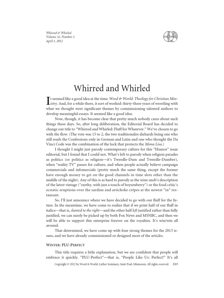 Whirred and Whirled | PDF | Jesus In Islam | Sermon