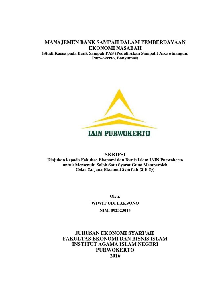 Cover Bab I Bab V Daftar Pustaka | PDF