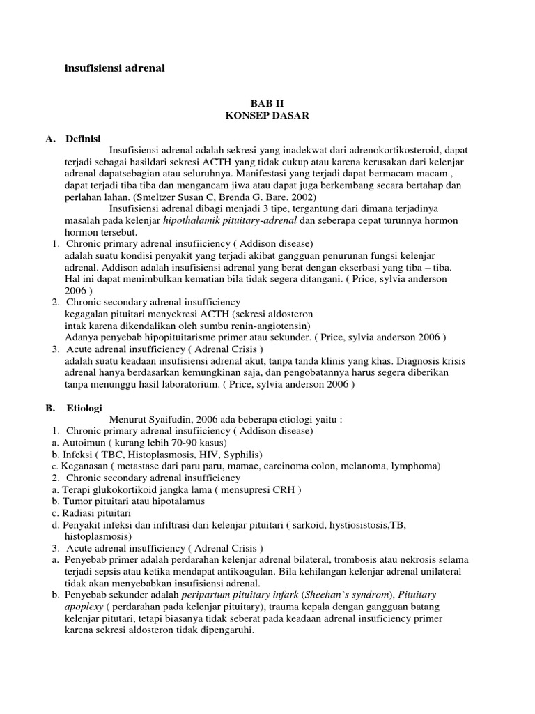 Insufisiensi Adrenal | PDF