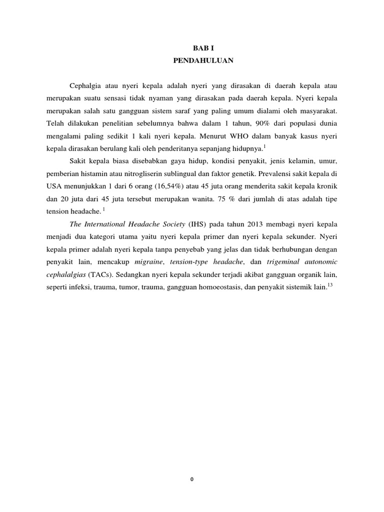 Referat Cephalgia Primer | PDF | Pengembangan Diri
