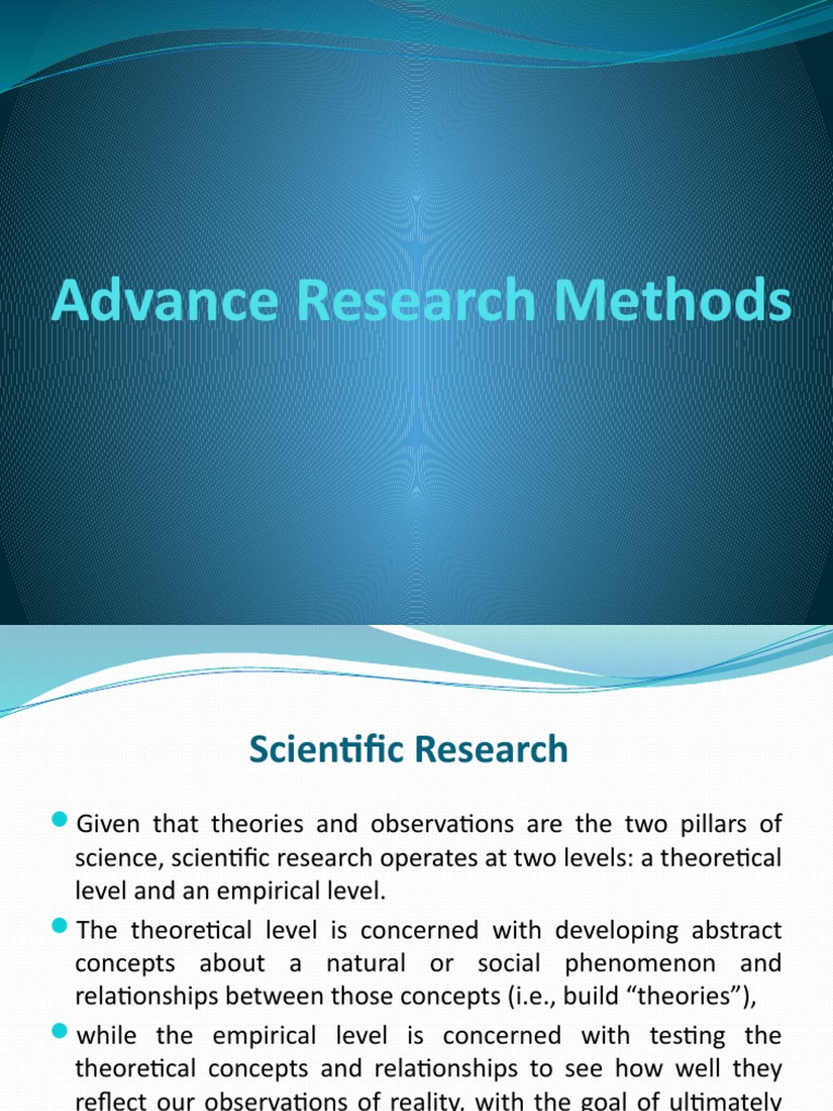 Advance Research Methods | PDF | Level Of Measurement | Theory