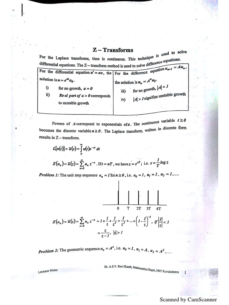 Z Transforms | PDF