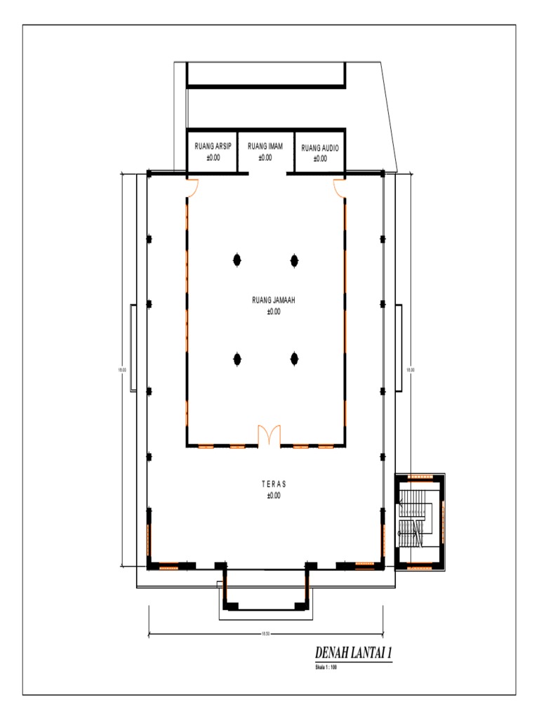 Denah Masjid at Taqwa Layout1 | PDF
