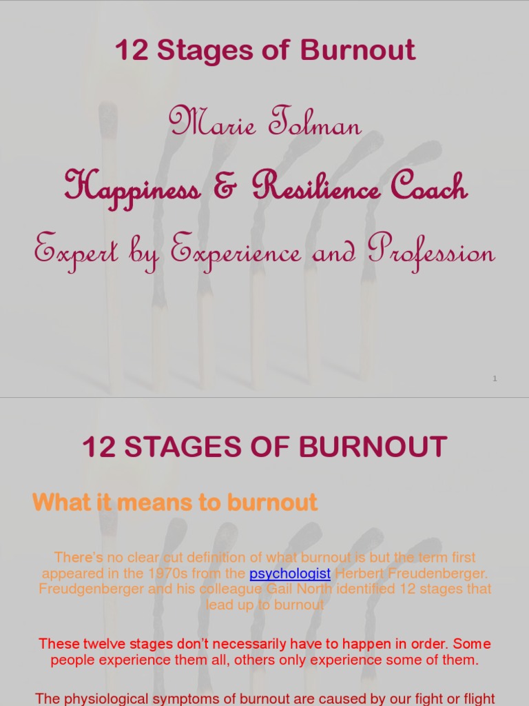 12 Stages of Burnout | Occupational Burnout | Abnormal Psychology
