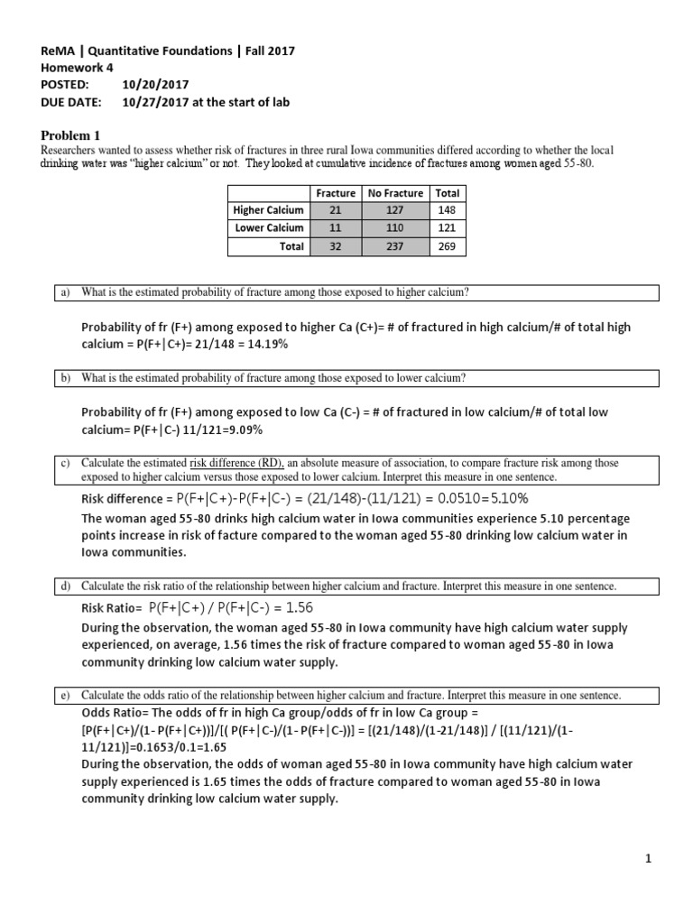 HW 4 2017 Upload | PDF | Student's T Test | P Value