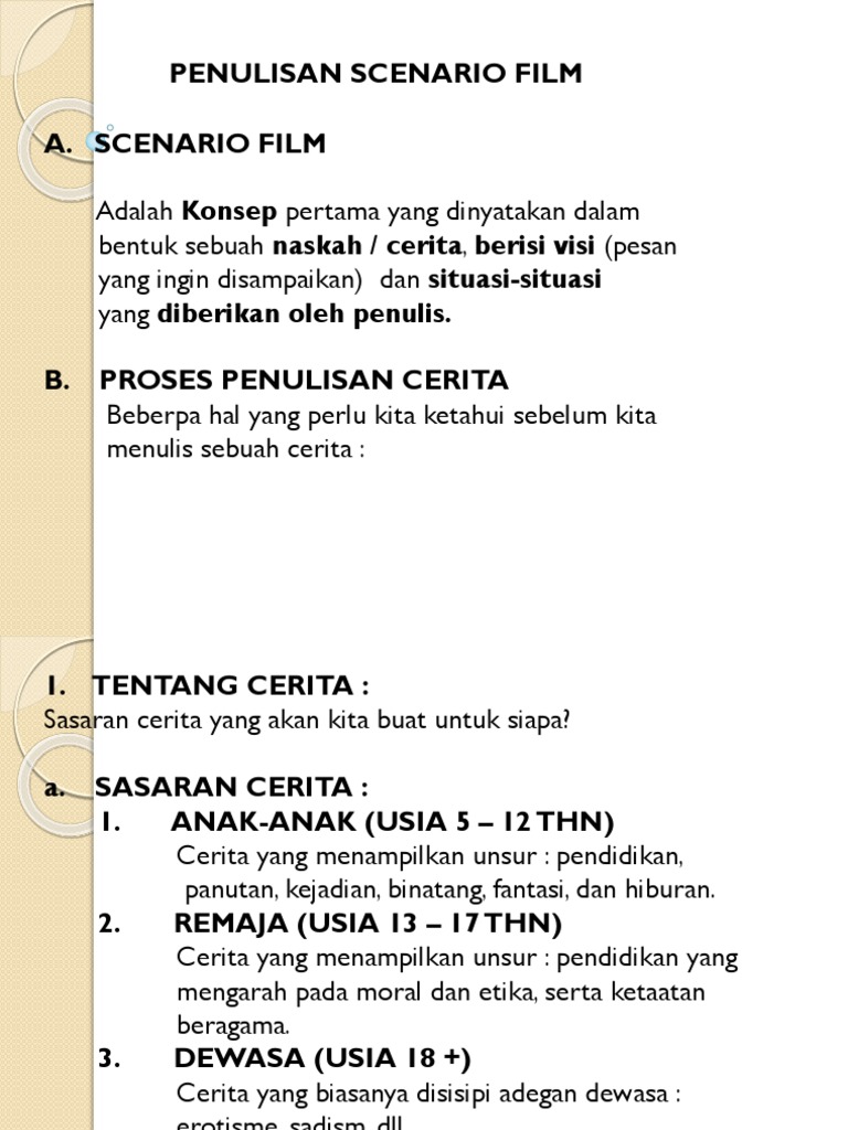 Penulisan Skenario Film | PDF