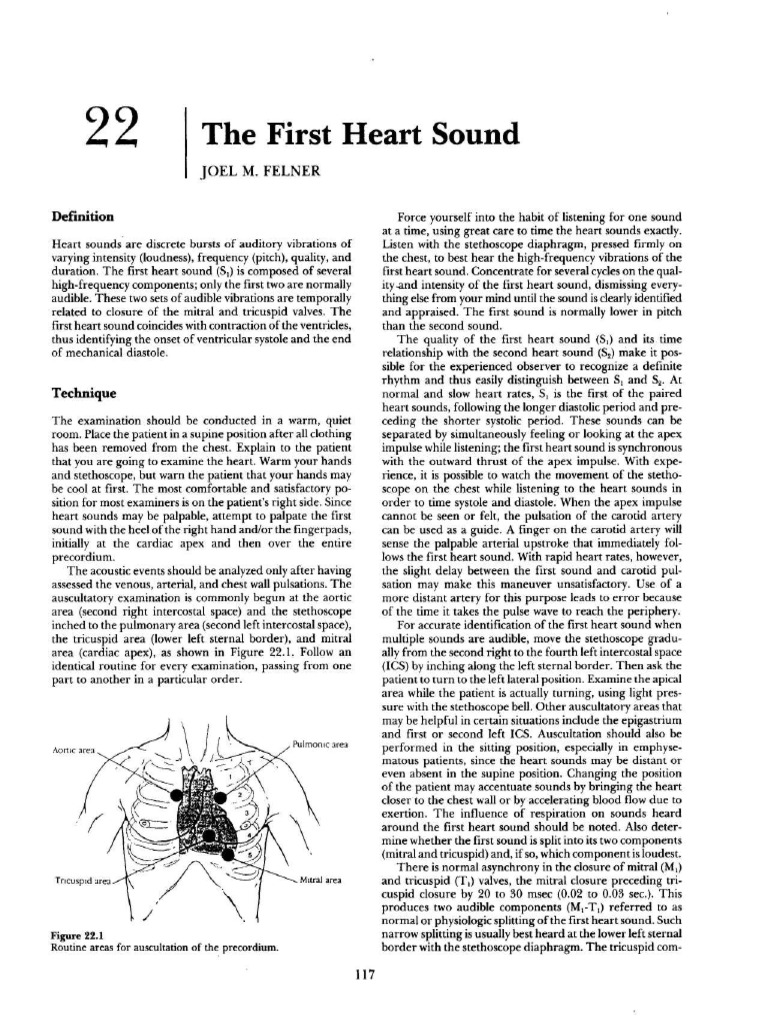 Chapter 22 The First Heart Sound | PDF | Heart Valve | Heart