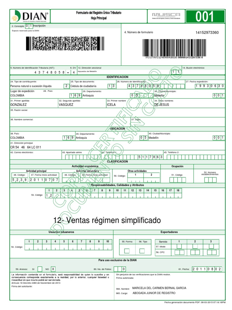 Información sobre el RUT en Colombia | PDF | Virtud | Instituciones ...