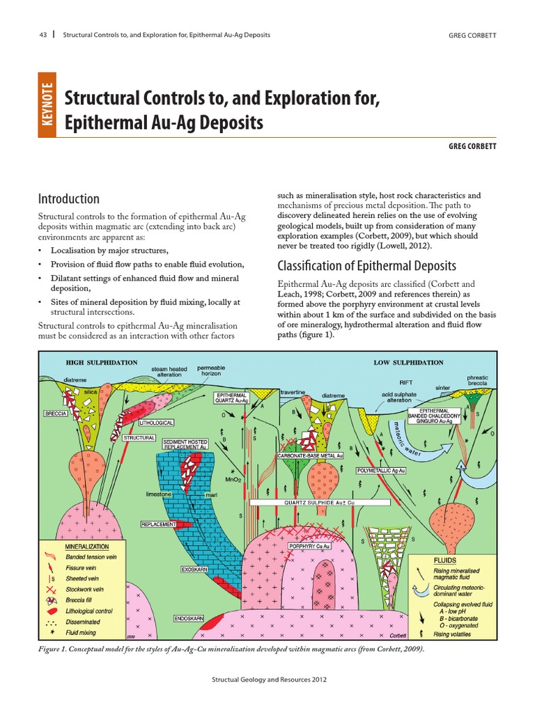 Structure of Epithermal Aurum 2002 | PDF | Fault (Geology) | Deposition ...