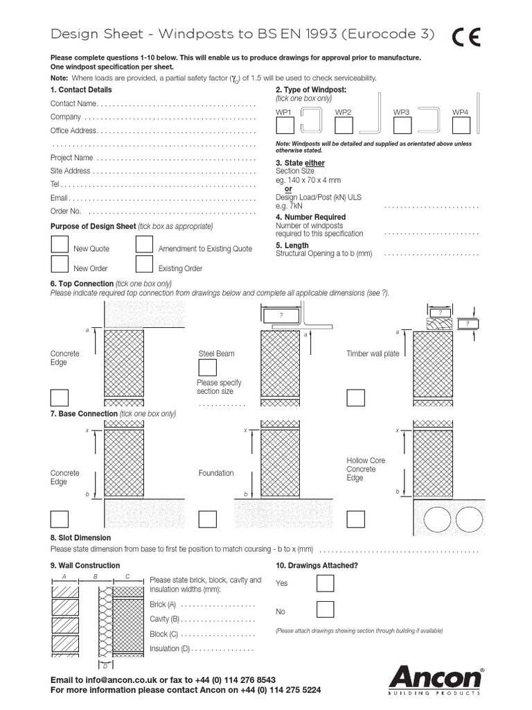 Windpost Design Sheet | PDF | Architectural Design | Architecture