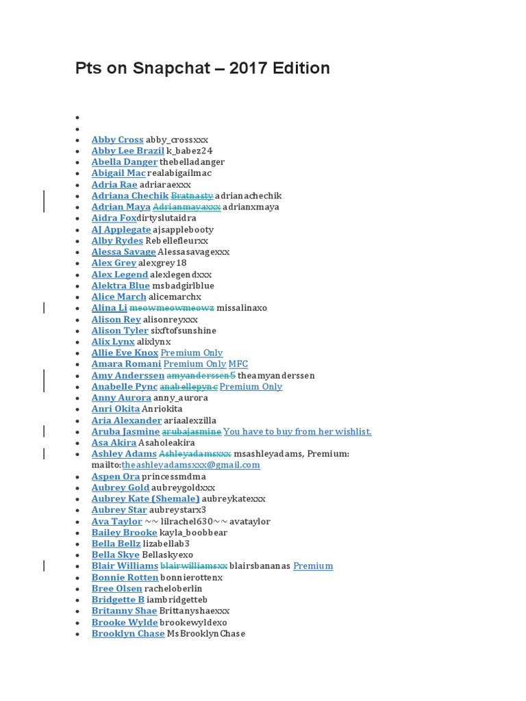 Pts On Snapchat | PDF