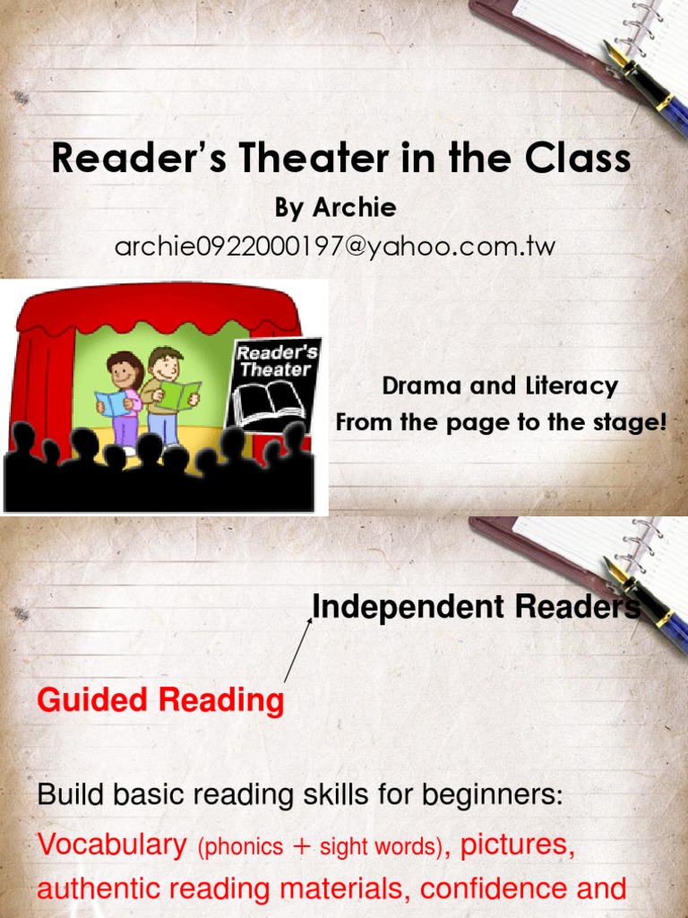 Reader's Theater in The Class: by Archie | PDF | Reading (Process ...