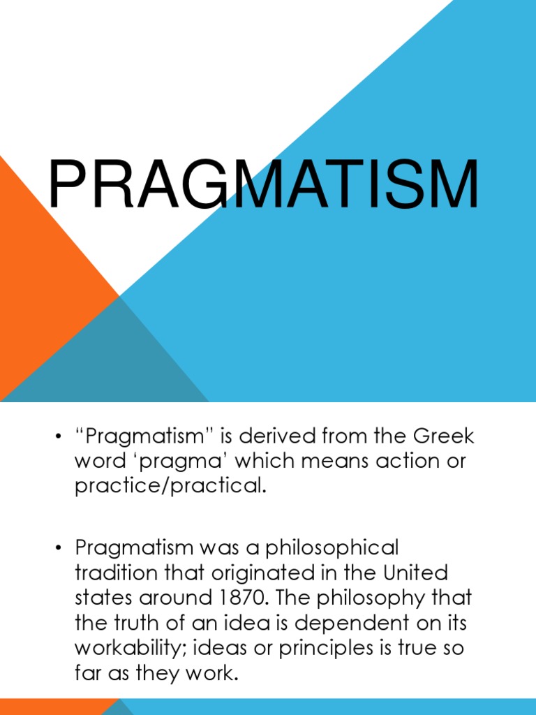 An Overview of the Origins and Key Concepts of Pragmatism | PDF ...