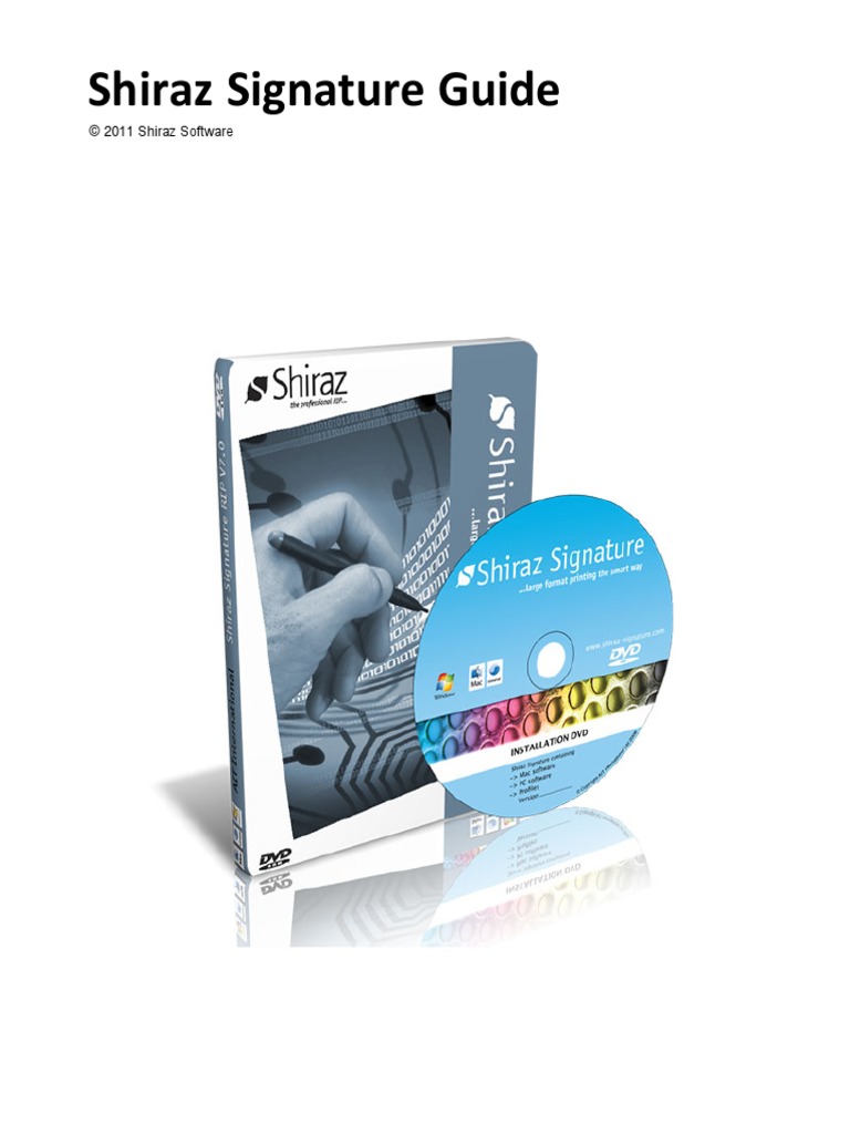 Shiraz Signature Guide | PDF | Installation (Computer Programs ...