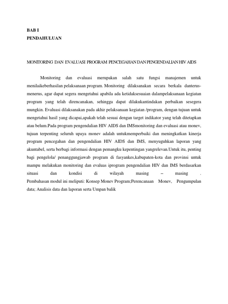 Monev Hiv | PDF | Pengembangan Diri