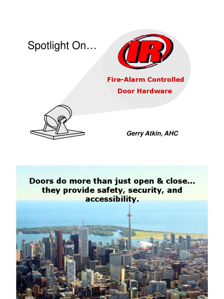 Fire Alarm Controlled Door Hardware Guide | PDF | Manufactured Goods ...