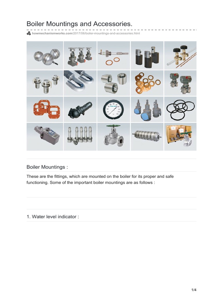 Boiler Mountings and Accessories Overview | PDF | Valve | Boiler