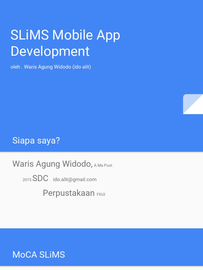@IDO ALIT SLiMS Mobile App Development | PDF