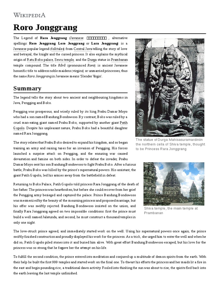 Candi Roro Jonggrang PDF | PDF | Java