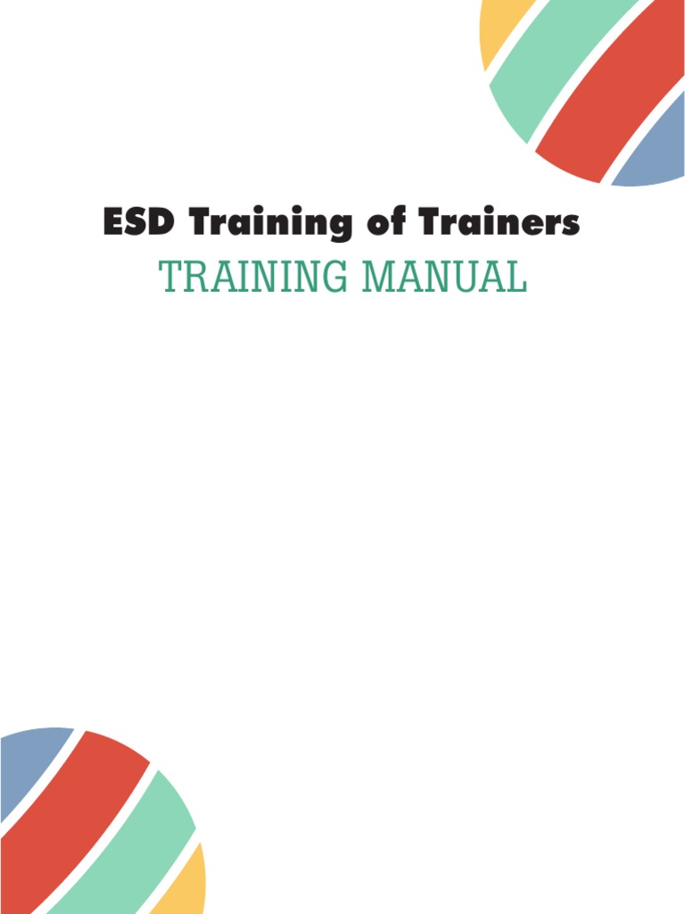 ESD ToT Training Manual | PDF | Competence (Human Resources ...