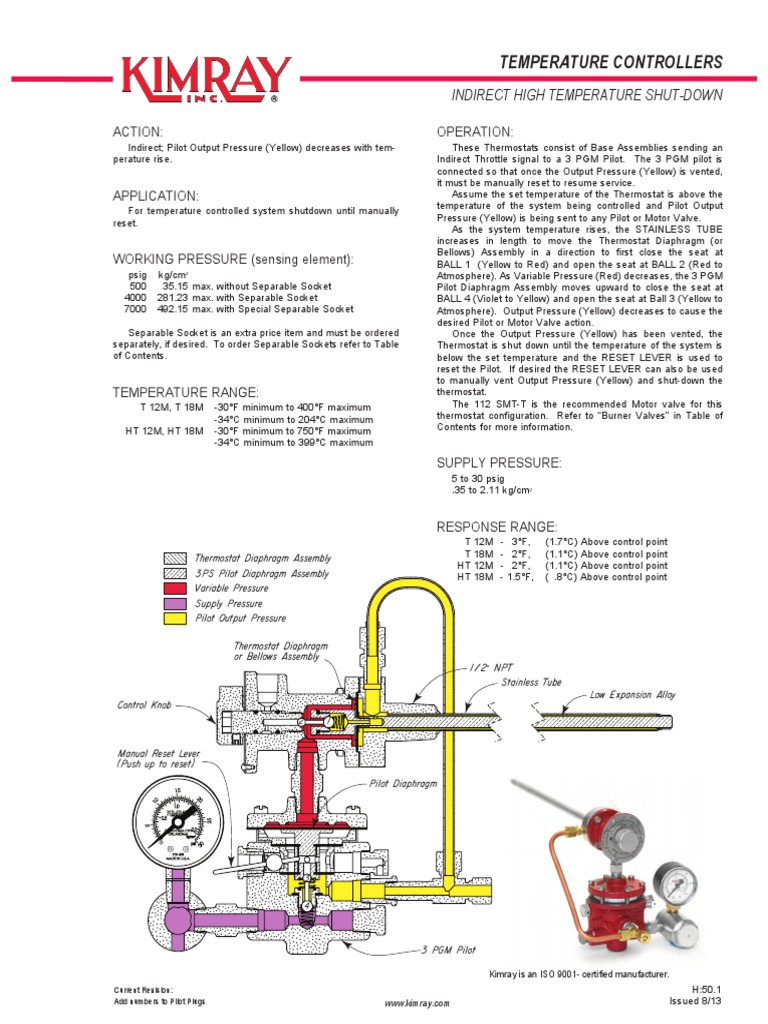 Kimray H - 50.2 | PDF | Thermostat | Valve