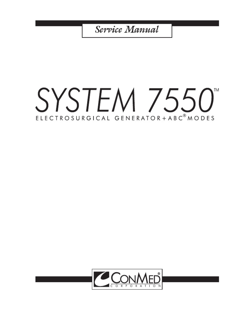 Conmed 7550 ESU - Service Manual PDF | PDF | Amplifier | Microcontroller