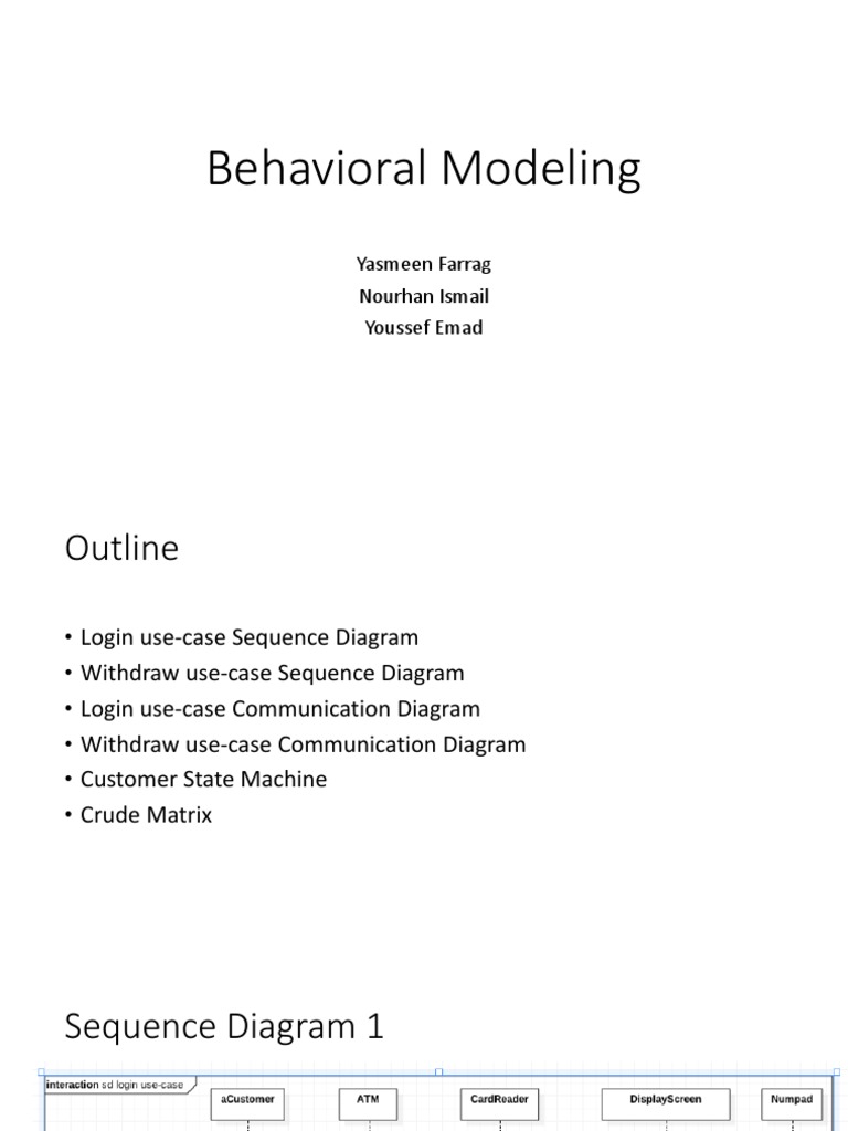 Behavioral Modeling Diagrams Overview | PDF