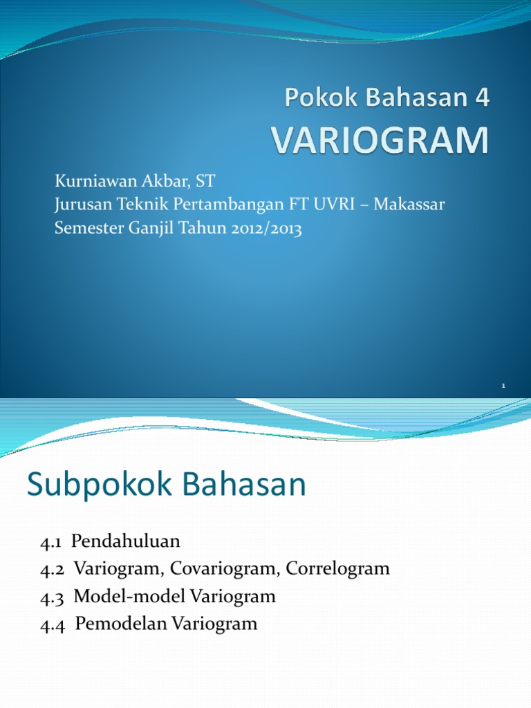 KTG 427 PB 5 VARIOGRAM PPSX - PPSX | PDF