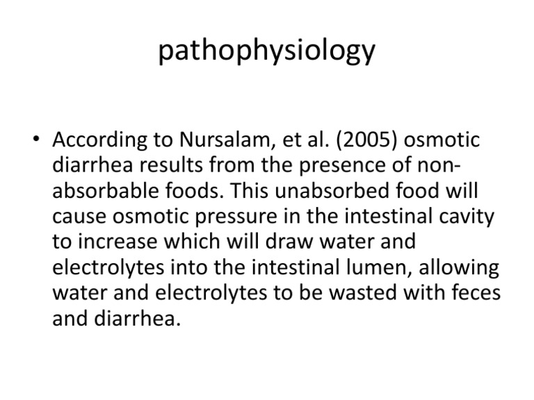 Pathophysiology of Diarrhea | PDF