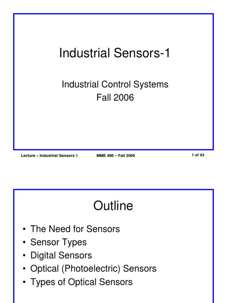 Industrial Sensors | PDF | Switch | Sensor