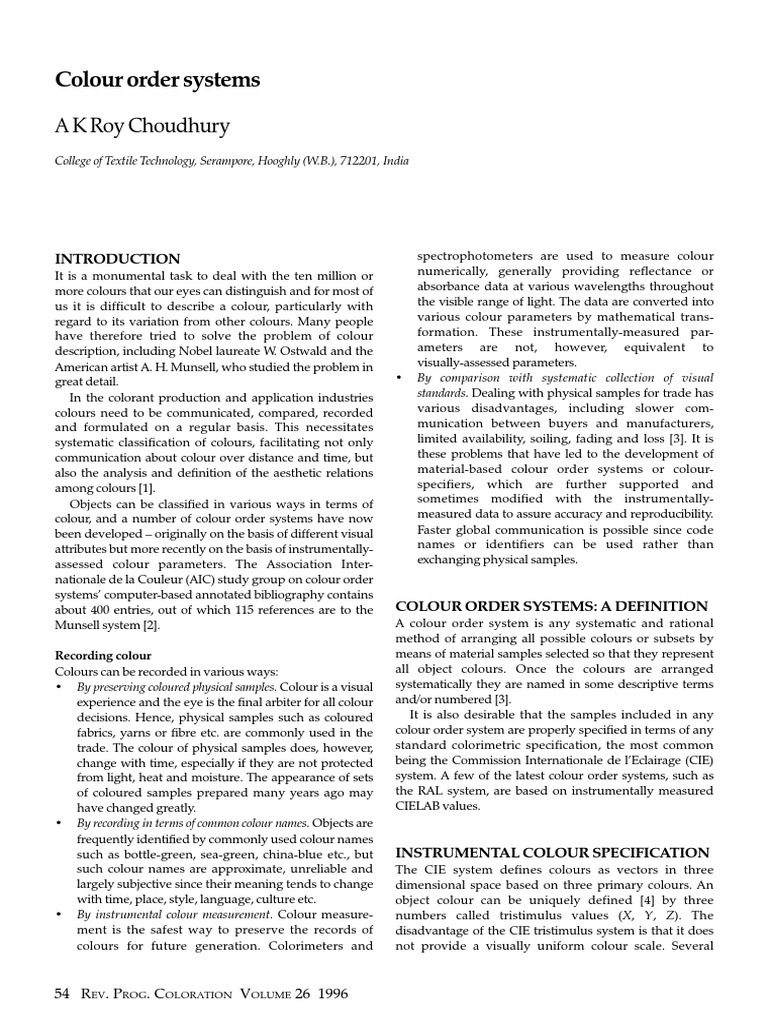Colour Order Systems | PDF | Hue | Color