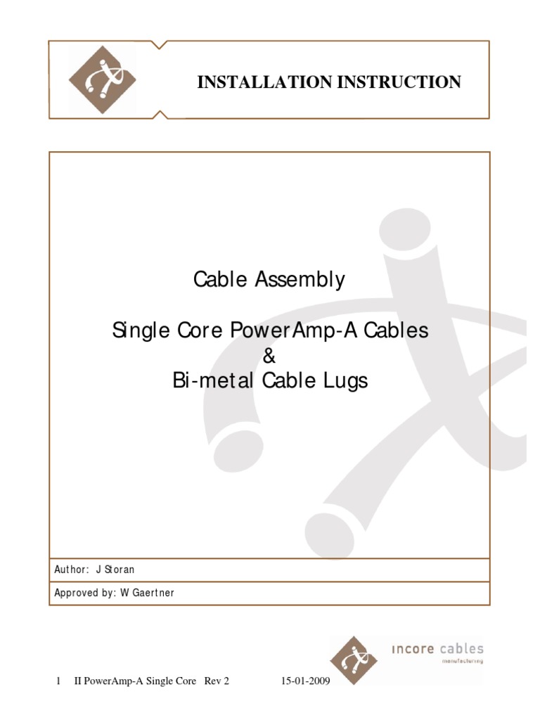 Installation Instruction PowerAmp A Single Core Rev 2 | PDF ...