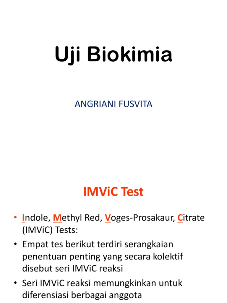 Uji Biokimia (Bakteriologi) - 1 | PDF
