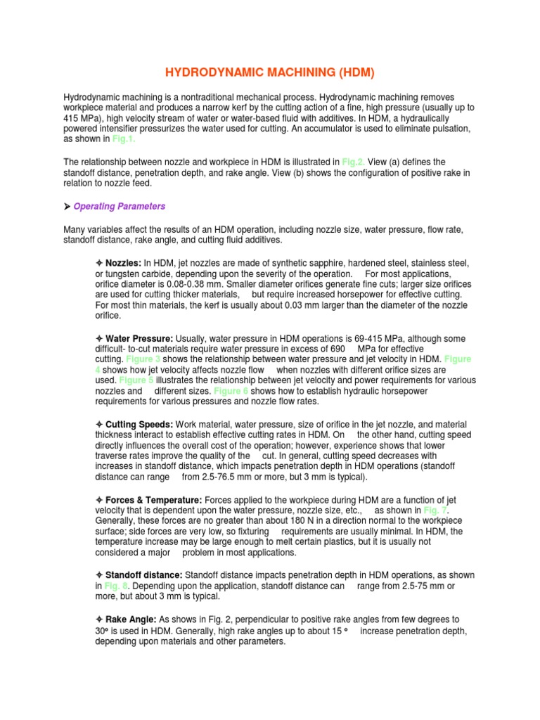 Hydrodynamic Machining (HDM) | PDF | Metals | Building Materials