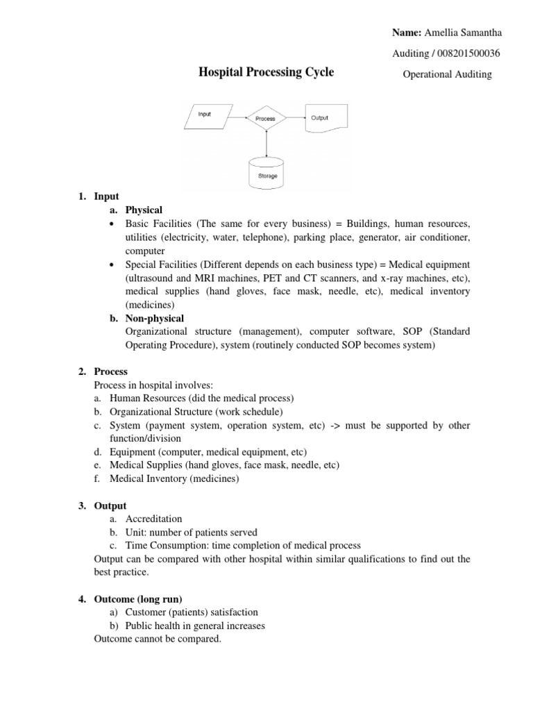 Hospital Processing Cycle Overview | PDF
