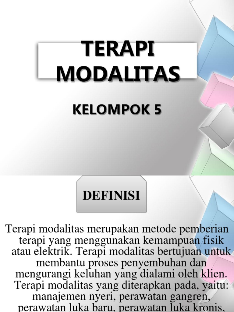 Kel. 5 PPT - Terapi Modalitas | PDF | Karier & Perkembangan | Sains ...