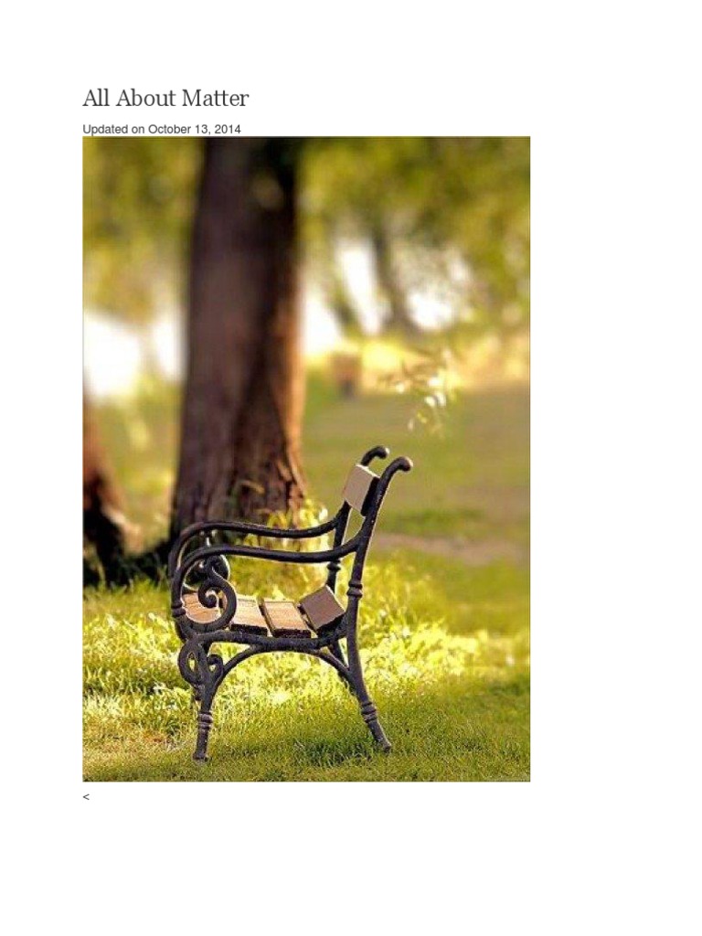 All About Matter | Download Free PDF | Matter | Chemical Substances