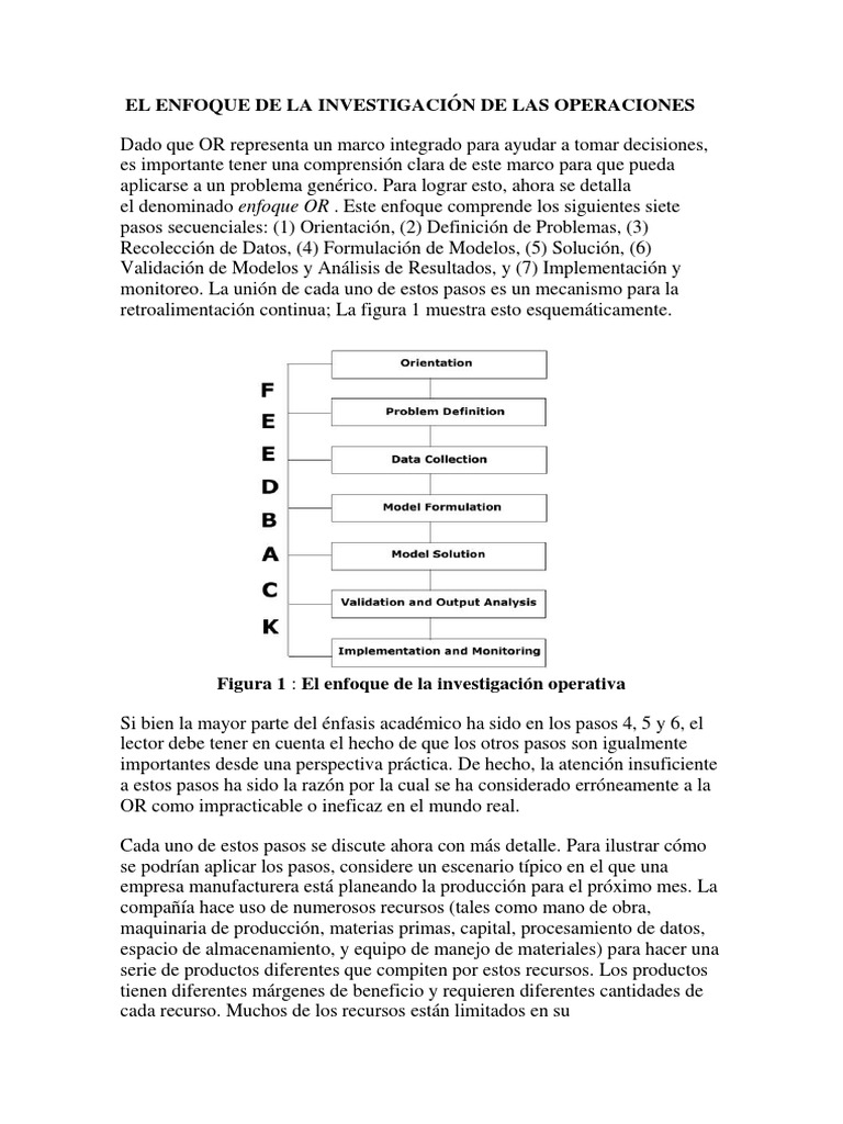 El Enfoque de La Investigación de Las Operaciones | PDF | La ...