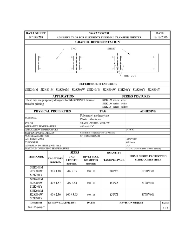 Adhesive Tag 3M PDF | PDF | Poly(Methyl Methacrylate) | Materials