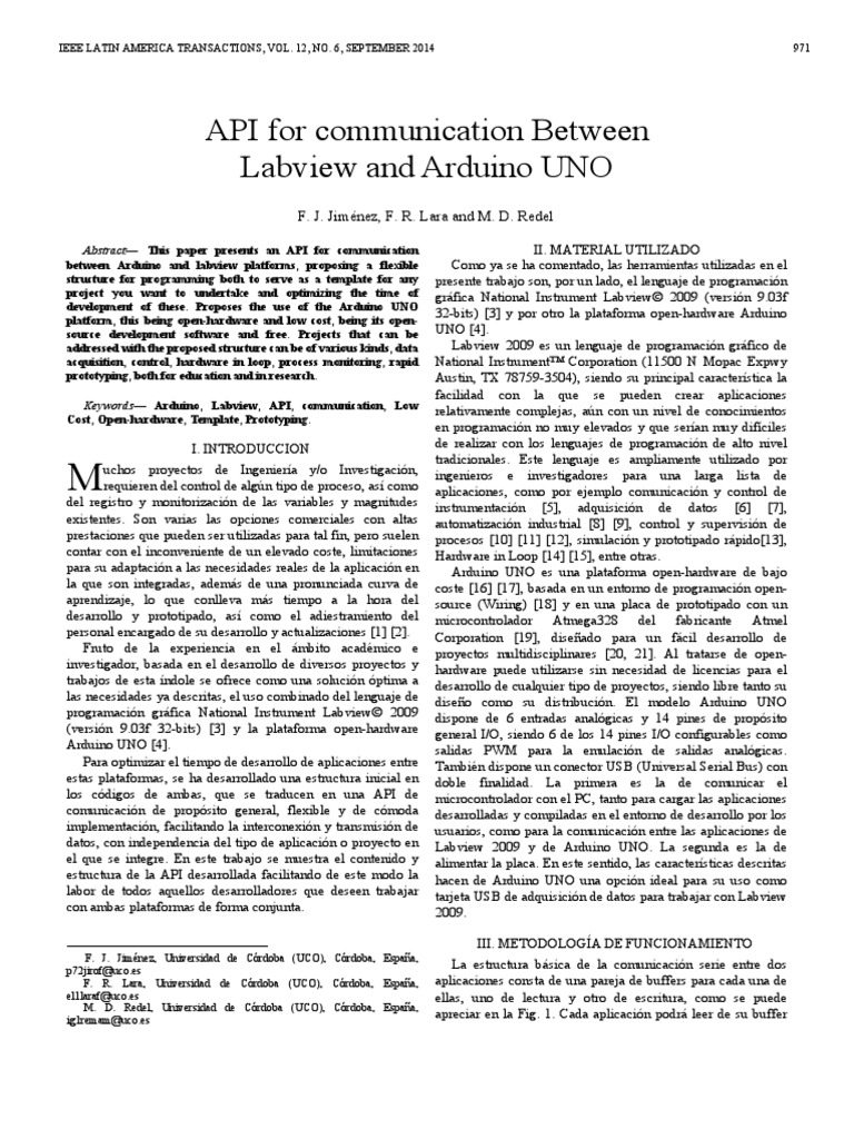 01 - API For Communication Between Labview and Arduino UNO | Download Free PDF | Almacenador ...