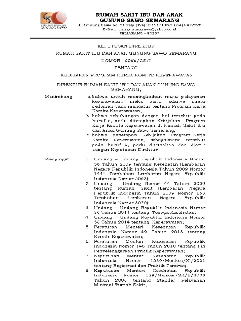 SK Program Kerja Komkep | PDF