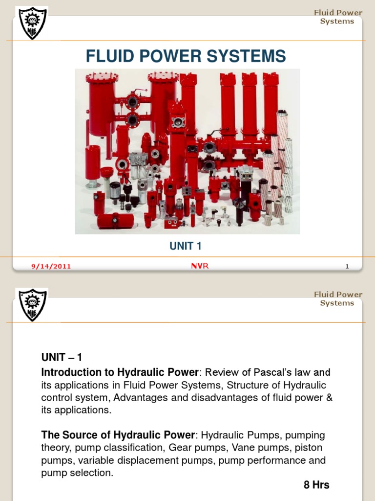 Fluid Power Systems Guide | PDF | Pump | Fluid Dynamics