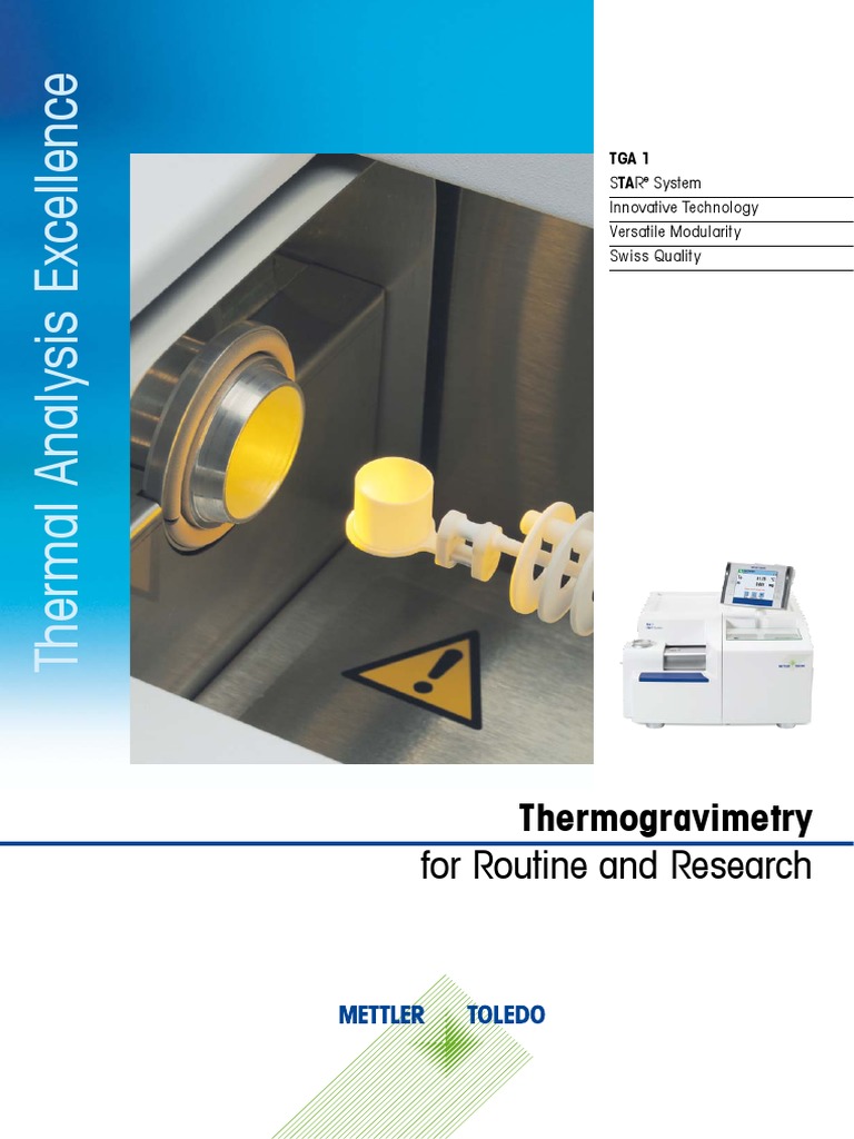 V10.12 TGA1 Brochure en PDF | PDF | Thermogravimetric Analysis | Chemistry