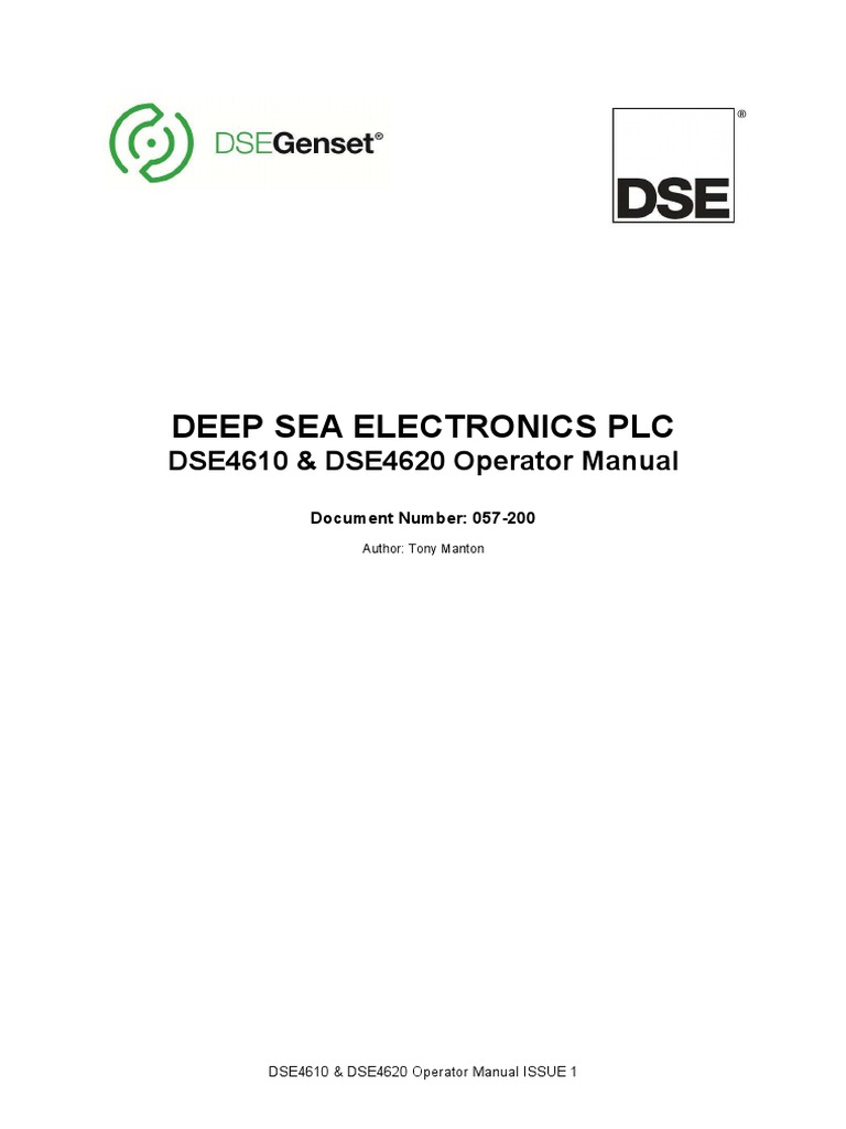 DSE4610 DSE4620 Operators Manual PDF | PDF | Usb | Electrical Connector