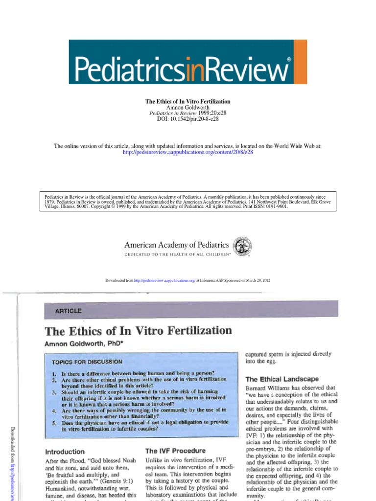 The Ethics of IVF | PDF | Copyright Law | Law