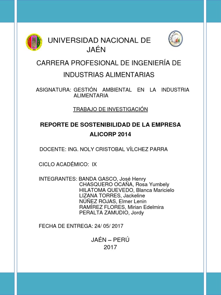 Trabajo de Reporte de Alicorp | PDF | Perú | Sustentabilidad