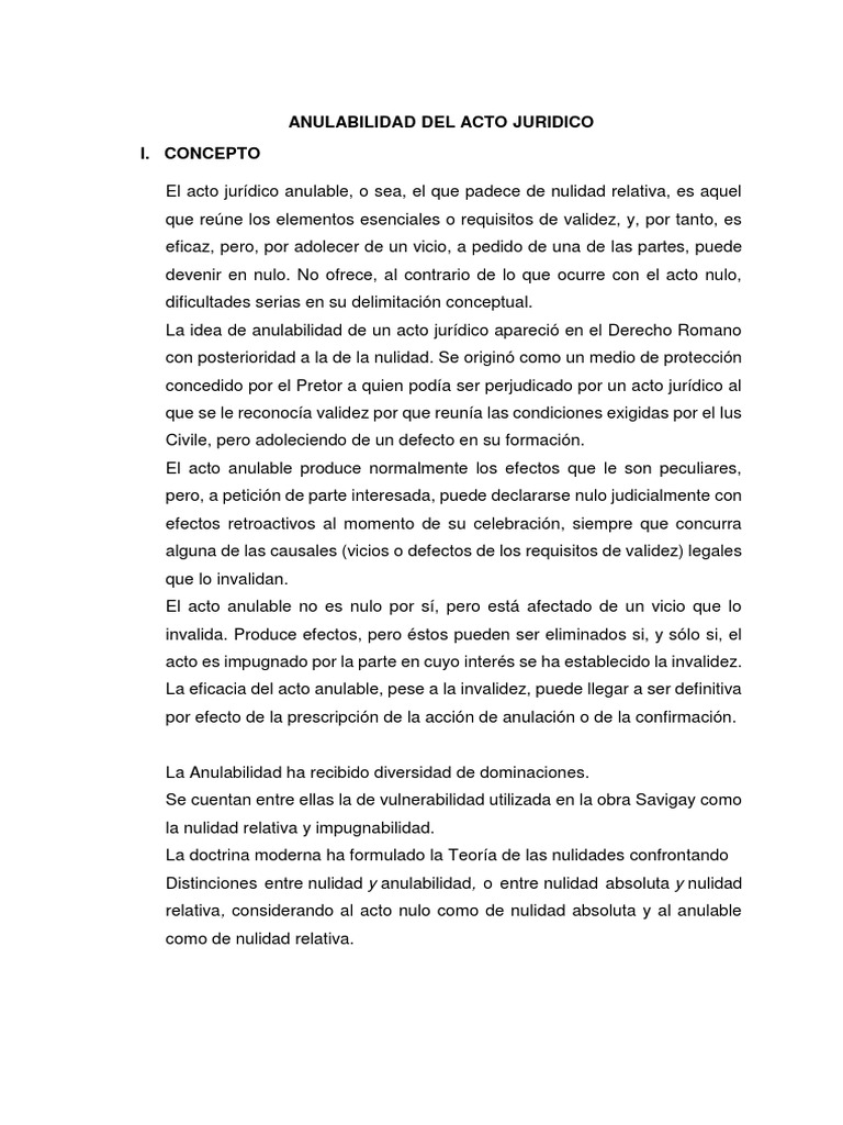 ANULABILIDAD | PDF | Nulo (ley) | Intención (Derecho Penal)