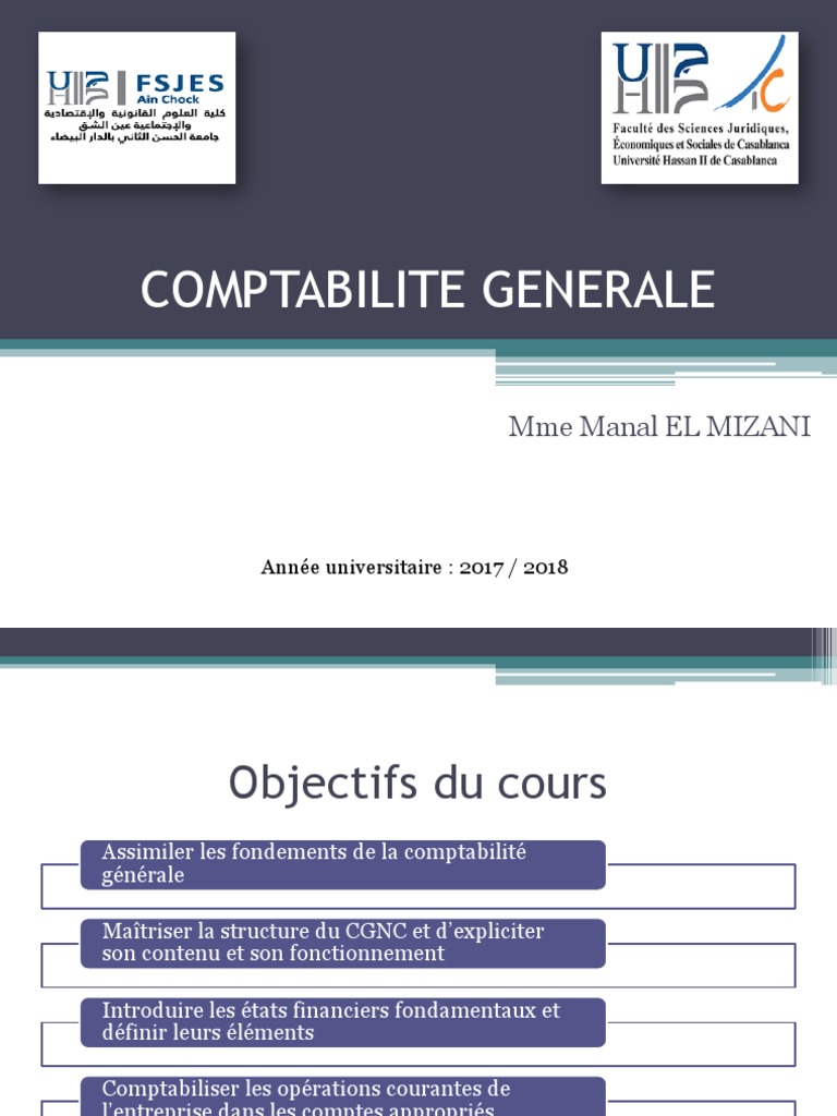 Cours Comptabilité Générale | PDF | Bilan comptable | Comptabilité